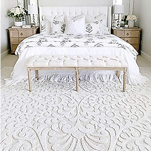 My Texas House by Orian Indoor/Outdoor Bluebonnets Area Rug, 7'9" x 10'10", Natural