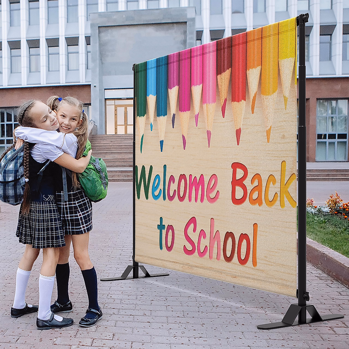 JJ'S PROMO Custom Step and Repeat Backdrop | 9ft Tension Fabric Banner Stand Backdrop | Excluding Aluminum Thick Tube Stand (Optional) | Personalized backdrops for Events | Made in California