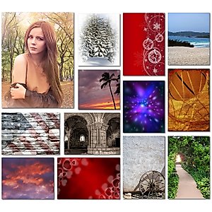 EZbackgrounds' Complete All-in-One Digital Backgrounds Package on USB Flash Drive Memory Stick for Professional Photographers and Hobbyists