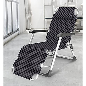 Phil Beauty Portable Recliner Aluminum Alloy Beach Napping Balcony Chair Adult Office Chair, Grey
