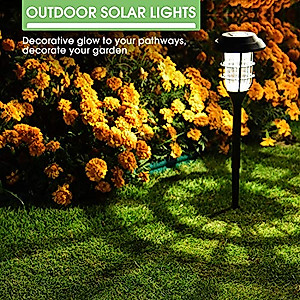 Nekepy Solar Lights Outdoor, Solar Powered Pathway Waterproof Landscape Light for Patio Walkway Driveway Garden Yard, 8 Pack