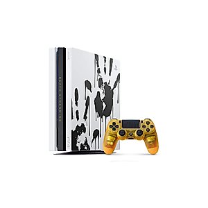 PlayStation 4 Pro 1TB Limited Edition Death Stranding Console and BB Pod Yellow Controller Bundle - Game is Not Included (Renewed)