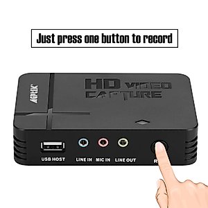 AGPTEK HD Game Capture Video Capture 1080P HDMI/AV Recorder Xbox 360&One/ PS3 PS4,Support Mic in with Both HDMI and AV Input
