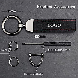 Car Keychain,For AMG logo w203 w204 w205 w211 w212 w213 w176 GLA Metal Alloy Car Key chains Car Styling KeyRings Accessories (black red line)