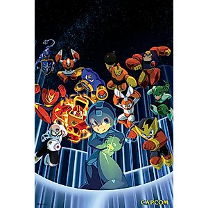 Poster Foundry Mega Man Legacy Collection Video Game Video Gamer Classic Retro Vintage 90s Gaming MegaMan Capcom Legacy Collection Megaman 11 Mega Man X Dr Wily Thick Paper Print Wall Art 8x12