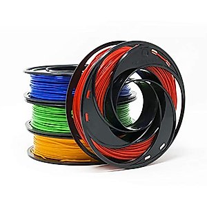 Gizmo Dorks ABS Filament for 3D Printers 1.75mm 200g, 4 Color Pack - Blue, Green, Orange, Red