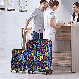 MININOVA Travel Luggage Cover Suitcase Protector Fits 27-30 Inch Luggage, Alphabet L