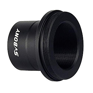 SVBONY T2 T Ring Adapter and T Adapter, 1.25 inches Metal Telescope Camera Adapter for Canon EOS Standard EF Lenses and Telescope Camera Astrophotography Accessories