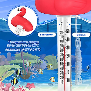 Floating Pool Thermometer, Pool Temperature Thermometer for Cold Plunge, Large Display, Easy to Read, Shatter Resistant, for Outdoor & Indoor Swimming Pools, Spas, Hot Tubs & Aquariums