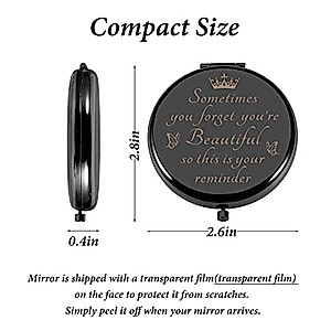 Valentines Day Gifts for Her Girlfriend Wife Compact Makeup Mirror Christmas Stocking Stuffers for Teen Girls Birthday Gifts for Women Daughter Mom Female Friends Sisters Gifts for Sister Graduation