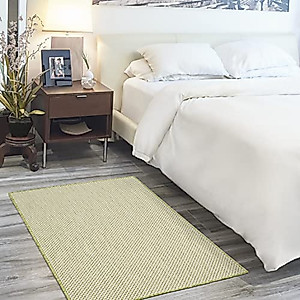 Nourison Courtyard Indoor/Outdoor Ivory Green 3' x 5' Area Rug, Easy Cleaning, Non Shedding, Bed Room, Living Room, Dining Room, Kitchen (3x5)