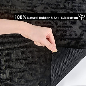 OEMATS Welcome Front Door Mat,Extra Durable,Non-Slip Rubber Floor Mats, Waterproof, Easy Clean Mats for Home Entrance, Garage, Patio,18x30,Black