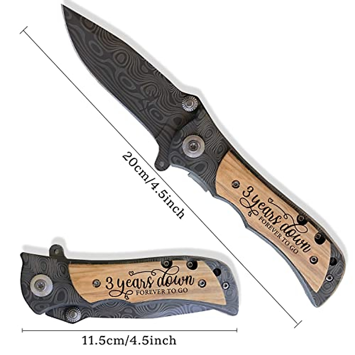 3rd Gifts Wedding Anniversary for Men, Third Leather Anniversary Keepsake for Him, 3 Year Marriage Anniversary Present for Husband