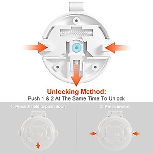 DOITOOL 4Pcs Children Safety Button Covers Security Lock,Child Proof Car Washing Machine Key Start Protection Cover,Baby Safety Prevent Pressing Device for Stove Refrigerator Washer