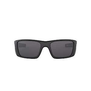 Oakley Men's OO9096 Fuel Cell Rectangular Sunglasses, Matte Black USA Flag Icon/Grey, 60 mm