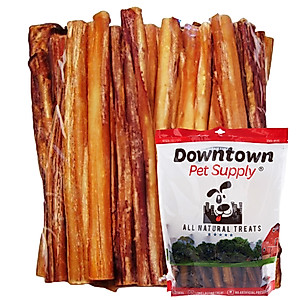Downtown Pet Supply 6-inch Bully Sticks for Dogs, Pack of 18 - Single Ingredient, Nutrient-Rich and Odor Free Bully Sticks for Dogs - Rawhide Free Dog Chews Long Lasting and Non-Splintering