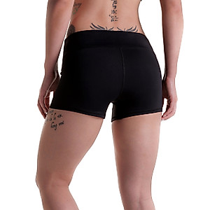 Tough Mode Women's 3" Athletic Workout Volleyball Running WOD Compression shorts Black