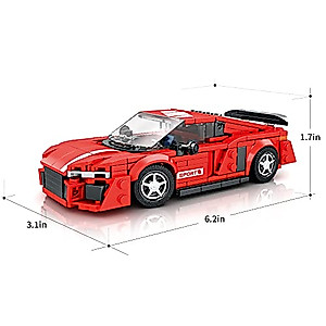 ZYLEGEN Sports Car Technique Car Building Kit,MOC Building Blocks Set to Build,Hypercar Model Building Kit,Collectible Race Car Display Model,Creative for Car Lovers,FKP(363Pcs)