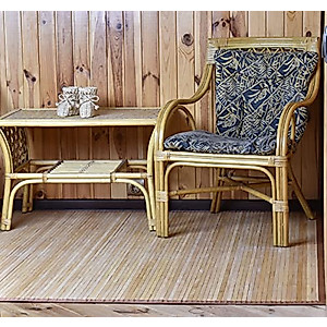 Bamboo Area Rug - 5x8 Bamboo Outdoor Rug All in One: Bamboo Rugs for Living Room, Outdoor Patio Rug, Kitchen Rug, Outdoor Carpet, Bamboo Rug for Entryway, Room Rug - Bamboo Floor Mat Large Light Brown