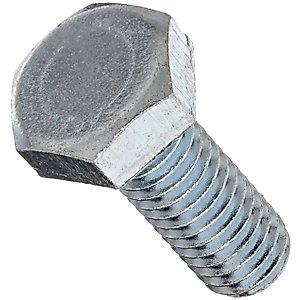 Class 10.9 Steel Hex Bolt, Zinc Blue-Chromate Plated Finish, Hex Head, External Hex Drive, Meets DIN 933/ISO 898, 20mm Length, Fully Threaded, M6-1 Metric Coarse Threads, Imported (Pack of 100)