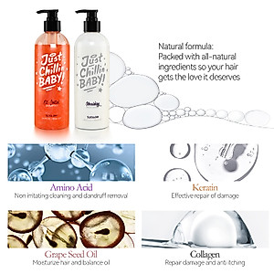 Clarifying Shampoo and Conditioner Set for Greasy Hair, Build Up, and Dry Ends - 32.4 Fl Oz