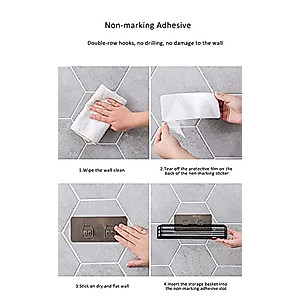 Shower caddy rack corner adhesive shower caddies shelf for inside bathroom shower storage holder bathtub organizer shower storage rack No-drilling White 2-pack HFANFI TZWJ-W