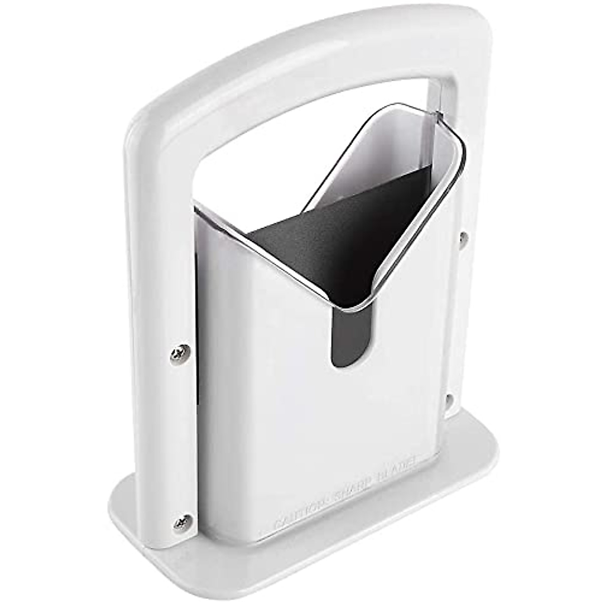Cheer Collection Guillotine Style Bagel Slicer with Safety Shield - Sharp Serrated Stainless Steel Blade for Cutting Bagels - Fits Bagels up to 2" Thick and 4.5" Diameter