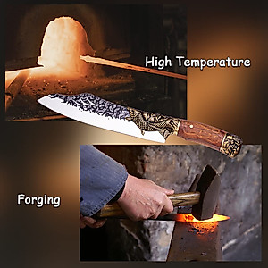 ZONGHAI Chef Knife 8.47 inch Kitchen Knife - Professional Meat Knife with Ergonomic Handle and Gift Box for Family & Restaurant