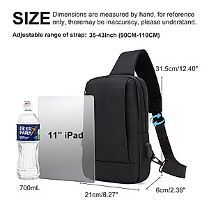 ecosmile Messenger Bag Sling Bag Crossbody Shoulder Bag for Men Women Travel Work Satchel Bags