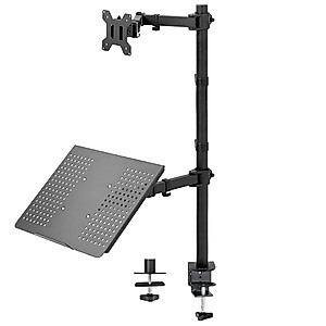 VIVO Laptop and 13 to 32 inch LCD Monitor Stand up Desk Mount, Extra Tall Adjustable Stand, Fits Laptops up to 17 inches (STAND-V012C)