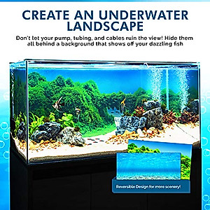 JUBMACH Premium Aquarium Background Poster | Underwater World Fish Tank Background Aquarium Background Decoration Terrarium Background Durable PVC Double Sides Undersea Backdrop Picture (24 x 71)
