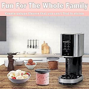 DISXENT Creami Deluxe Pints, for Ninja Ice Cream Maker Pints,16 OZ Ice Cream Pints Cup Safe and Leak Proof for NC301 NC300 NC299AM Series Ice Cream Maker