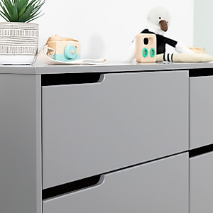 Babyletto Hudson 6-Drawer Assembled Double Dresser in Grey, Greenguard Gold Certified