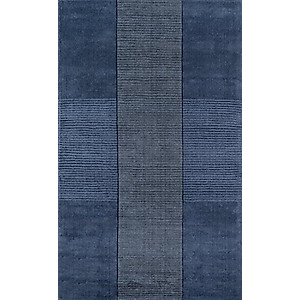 Momeni Rugs Metro Collection, 100% Wool Hand Loomed Contemporary Area Rug, 2'3" x 3'9", Light Blue