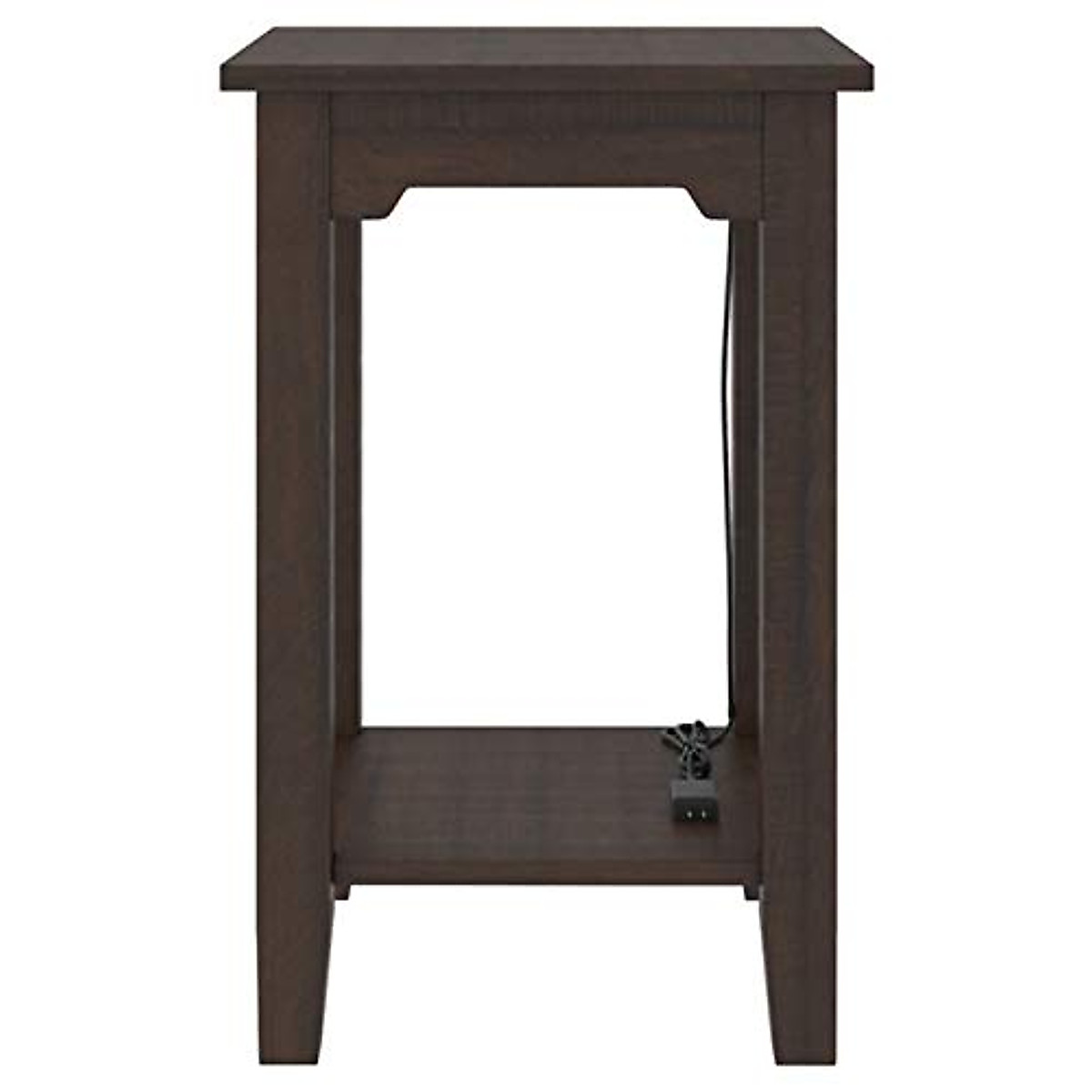 Signature Design by Ashley Camiburg Modern Chair Side End Table with USB Charging Port, Brown