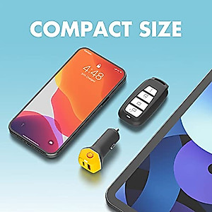 Shell Dual USB C Car Charger 38W Mini Quick USB Power Adapter, 20W PD USB C + 18W QC USB A Fast Charging for iPhone 12/Pro/Max/Mini/Magnet Snap, iPad Air/Mini, Android, and More.