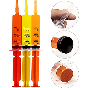 JOYIN 60 Pcs Charge Syringes with Caps, Reusable Party Springe for Charge for Halloween Party, Thanksgiving day, Christmas and Birthday Parties