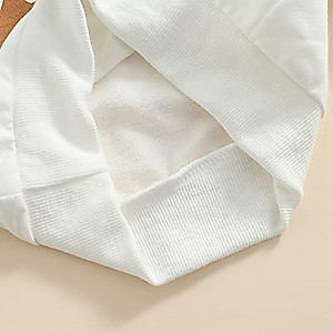 fhutpw Baby Boy Girl Sweatshirt Fall Clothes 6 12 18 24 Months Toddler 2T 3T Pullover Activewear Long Sleeve Shirts Outfit B-white