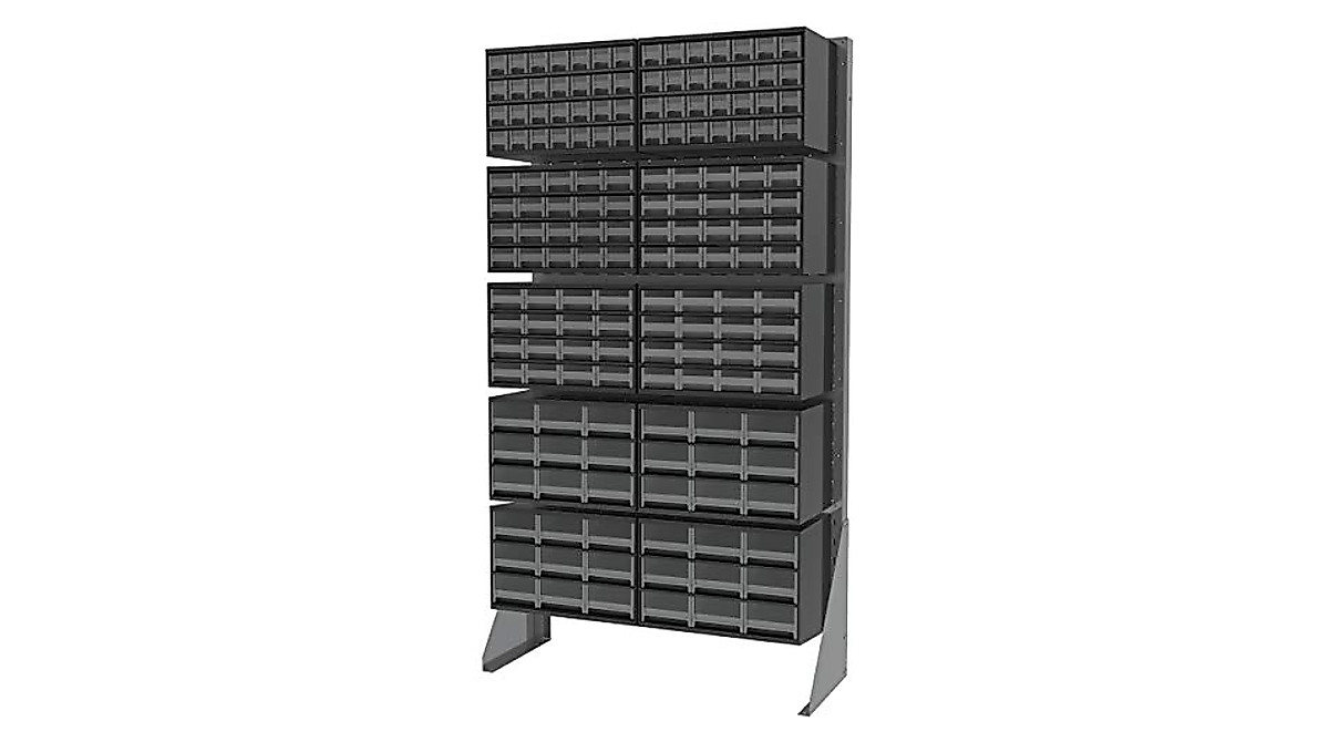 Akro-Mils 30661 Louvered Steel Single Sided Floor Rack Garage Organizer ...