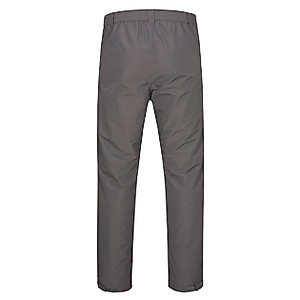 Little Donkey Andy Men's Waterproof Lightweight Rain Pants Breathable Windproof Hiking Golf Fishing Pants Pewter L
