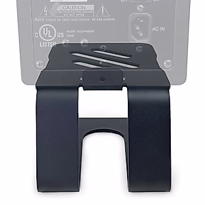 Soundrise PRO5 Studio Monitor Stands - Pair, Black, Desktop/Table, Heavy Duty, for Bookshelf Speakers, Sonos Play Five, Yamaha HS5 - Decouples, Dampens Vibration - Made in USA