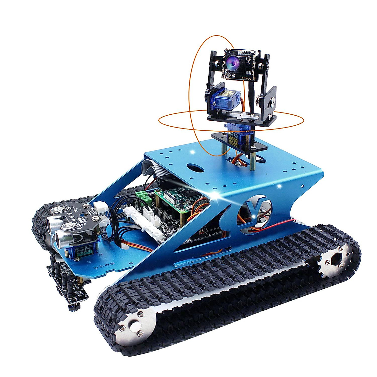 Yahboom AI Robot Kit Tank Chassis for Raspberry Pi 4B Camera Starter Kit Python Programmable Electronic Science Project DIY Smart Car Robotics for 16+ (Without Pi 4B)