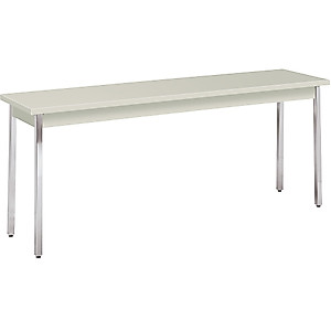 HON Utm1872loloc Utility, Rectangular, 72W X 18D X 29H, Light Gray Table, Beige