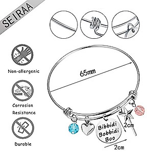 SEIRAA Princess Inspired Bracelet Fables and Fairytale Gift Bibbidi Bobbidi Boo Bracelet Fairy Tale Jewelry (Bracelet)