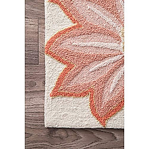 nuLOOM Hand Tufted Palm Springs Area Rug, 4x6, Pink