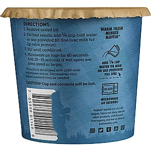 Kodiak Cakes Minute Muffins, Mountain Blueberry, 2.29 Ounce (Packaging May Vary)