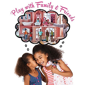 Beverly Hills Doll Collection Sweet Li'l Family African American Dollhouse People Set of 9 Action Figure Set - Grandpa, Grandma, Mom, Dad, Sister, Brother, Toddler, Twin Boy & Girl