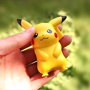 6 PCS Anime Action Figure Set Collection Pocket Monster Action Figure for Children's Toy Set Birthday Party Gift Idea Toys