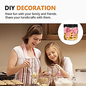 6OZ Plastic Jars with Black Lids 40Pcs Empty Plastic Pot Jars Round Refillable Clear Slime Containers Jars Airtight Plastic Storage Jars for Travel Storage Home Kitchen Food Slime Making