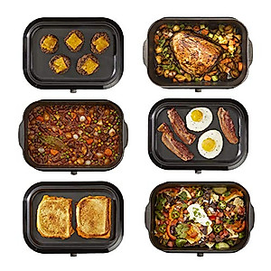 West Bend 87905BK Slow Cooker Large Capacity Non-stick Vessel with Variable Temperature Control Includes Travel Lid and Thermal Carrying Case, 5-Quart, Black